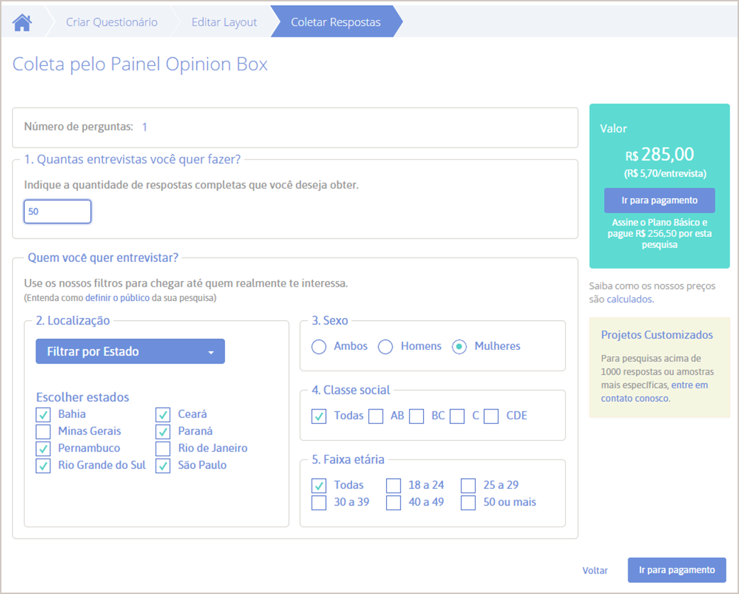 Coleta Painel Opinion Box - Central de Ajuda | Opinion Box
